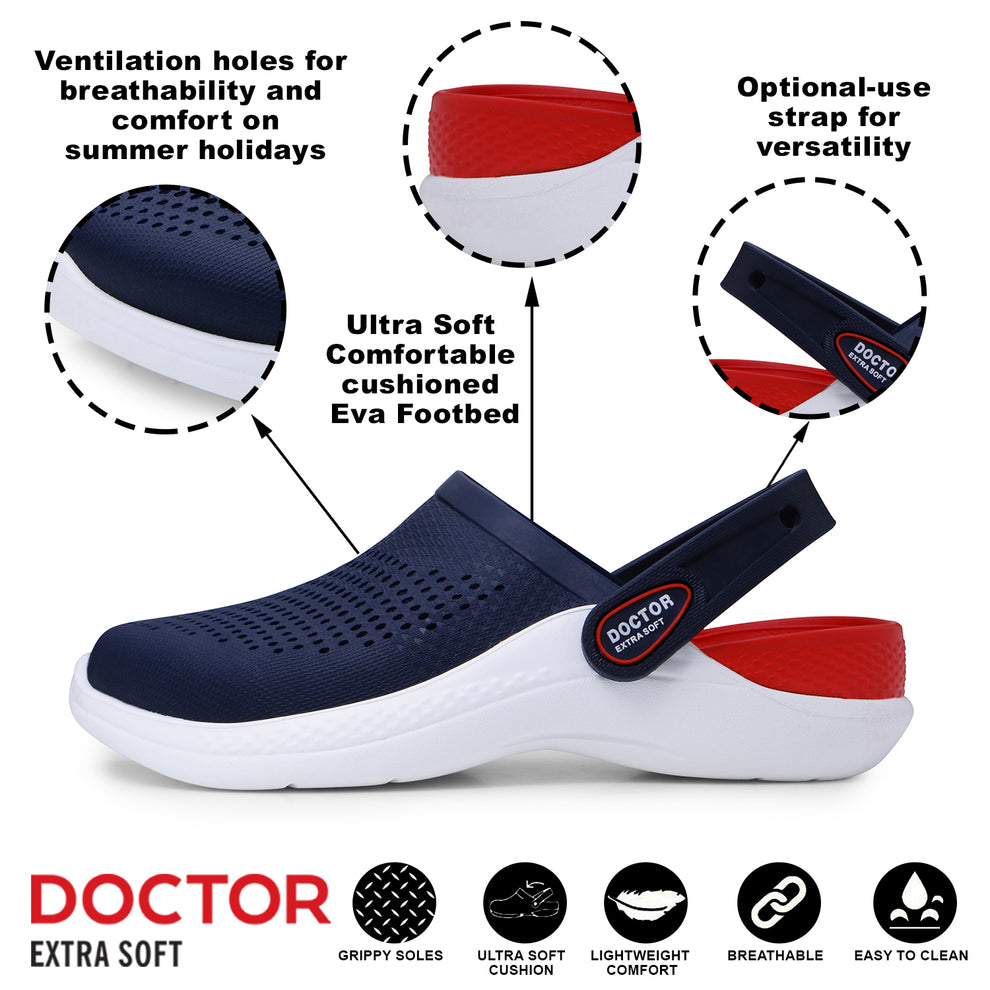 DOCTOR EXTRA SOFT D-513 Men's Classic Casual Sports Clogs/Sandals with ...